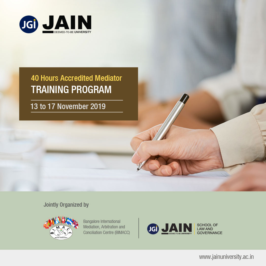 Mediator Training Programme 2019 – Bimacc